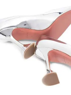 Amina Muaddi Ami 95mm Metallic-finish Pumps