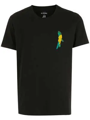 AMIR SLAMA Banana-print Crewneck T-shirt