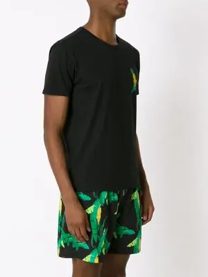 AMIR SLAMA Banana-print Crewneck T-shirt