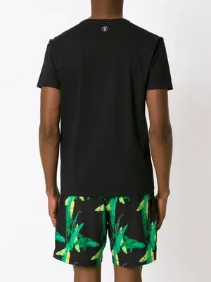 AMIR SLAMA Banana-print Crewneck T-shirt