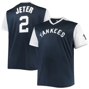 Profile Derek Jeter /white New York Yankees Cooperstown Collection Replica Player Jersey - Navy