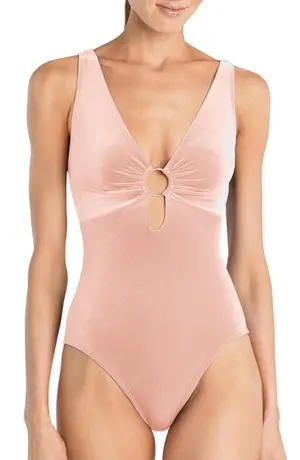 Robin Piccone Roxy Cutout One-piece Swimsuit - Blush