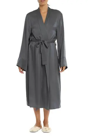 PAPINELLE Silk Robe Slate