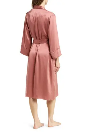 PAPINELLE Silk Robe - Soft Cinnamon