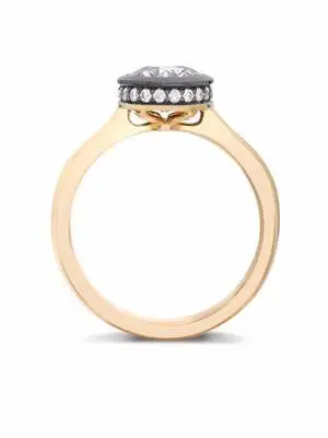 PRAGNELL 18kt Rose And Blackened White Gold Diamond Ring