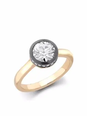 PRAGNELL 18kt Rose And Blackened White Gold Diamond Ring