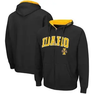 COLOSSEUM Idaho Vandals Arch & Logo 3.0 Full-zip Hoodie - Black
