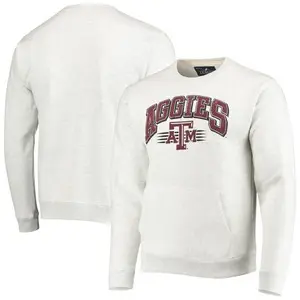 LEAGUE COLLEGIATE WEAR Heathered Gray Texas A&m Aggies Upperclassman Pocket Pullover Sweatshirt - Heather Gray