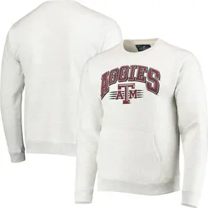 LEAGUE COLLEGIATE WEAR Heathered Gray Texas A&m Aggies Upperclassman Pocket Pullover Sweatshirt - Heather Gray