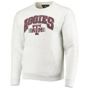 LEAGUE COLLEGIATE WEAR Heathered Gray Texas A&m Aggies Upperclassman Pocket Pullover Sweatshirt