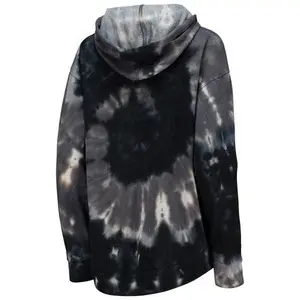 COLOSSEUM Clemson Tigers Tie-dye Oversized Pullover Hoodie - Black