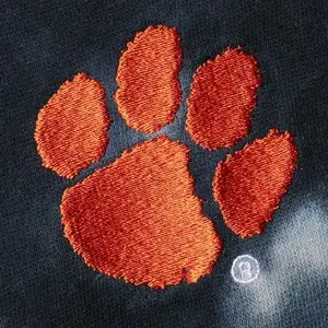 COLOSSEUM Clemson Tigers Tie-dye Oversized Pullover Hoodie - Black