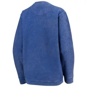 PRESSBOX Kansas Jayhawks Comfy Cord Vintage Wash Basic Arch Pullover Sweatshirt