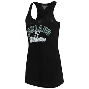 SOFT AS A GRAPE Oakland Athletics Multicount Racerback Tank Top - Black