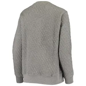 PRESSBOX Heather Charcoal Auburn Tigers Moose Quilted Pullover Sweatshirt