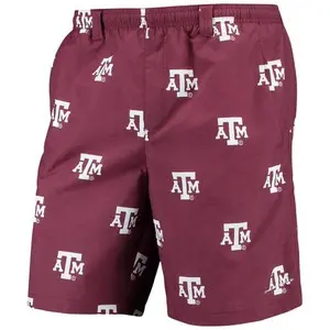 Columbia Pfg Texas A&m Aggies Backcast Ii 8" Omni-shade Hybrid Shorts - Maroon