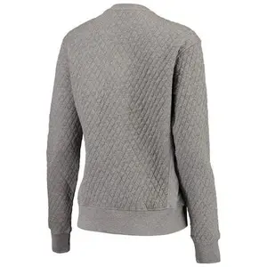PRESSBOX Lsu Tigers Moose Quilted Pullover Sweatshirt - Heather Gray