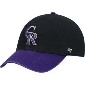 '47 Colorado Rockies Clean Up Adjustable Hat - Black