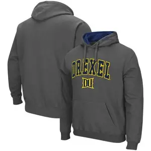COLOSSEUM Drexel Dragons Arch And Logo Pullover Hoodie - Charcoal