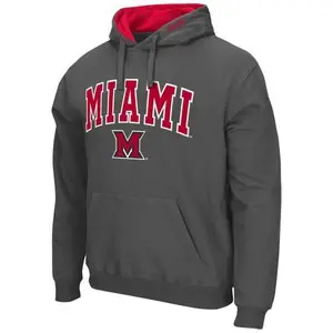 COLOSSEUM Miami University Redhawks Arch And Logo Pullover Hoodie