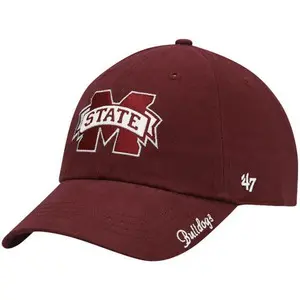'47 Mississippi State Bulldogs Miata Clean Up Logo Adjustable Hat - Maroon