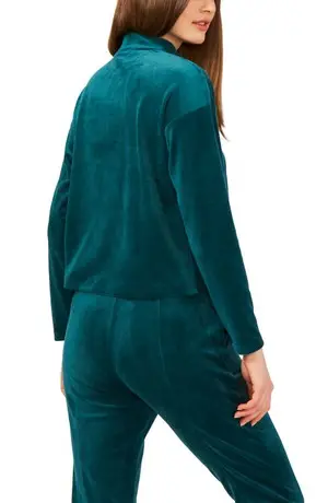 1.State Velour Turtleneck Top