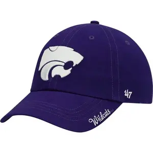 '47 Kansas State Wildcats Miata Clean Up Logo Adjustable Hat - Purple