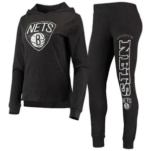 CONCEPTS SPORT Brooklyn Nets Hoodie & Pants Sleep Set - Black