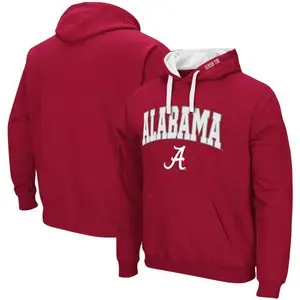 COLOSSEUM Alabama Tide Big & Tall Arch & Logo 2.0 Pullover Hoodie - Crimson