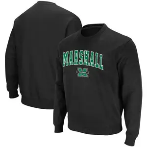 COLOSSEUM Marshall Thundering Herd Arch & Logo Tackle Twill Pullover Sweatshirt