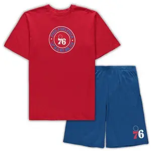 CONCEPTS SPORT Royal Philadelphia 76ers Big & Tall T-shirt & Shorts Sleep Set - Red