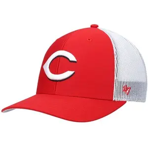 '47 White Cincinnati Reds Primary Logo Trucker Snapback Hat
