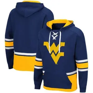 COLOSSEUM West Virginia Mountaineers Lace Up 3.0 Pullover Hoodie - Navy