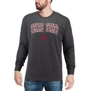 COLOSSEUM Texas State Bobcats Arch & Logo Crew Neck Sweatshirt