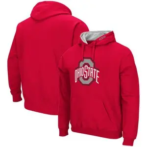COLOSSEUM Ohio State Buckeyes Arch & Logo 3.0 Pullover Hoodie - Scarlet