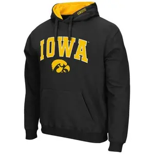 COLOSSEUM Iowa Hawkeyes Arch & Logo 3.0 Pullover Hoodie