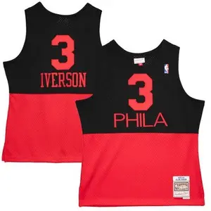 Mitchell & Ness Allen Iverson Philadelphia 76ers 2003/04 Hardwood Classics Reload 2.0 Swingman Jersey - Black