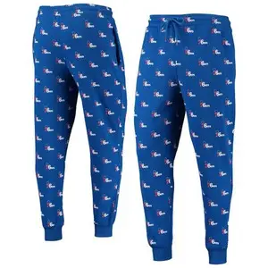 THE WILD COLLECTIVE Philadelphia 76ers Allover Logo Jogger Pants - Royal