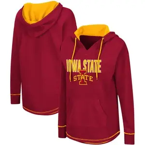 COLOSSEUM Iowa State Cyclones Tunic Pullover Hoodie - Cardinal
