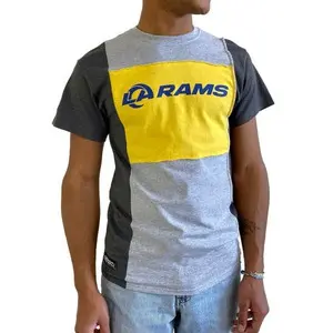 REFRIED APPAREL Los Angeles Rams Sustainable Split T-shirt - Heather Gray