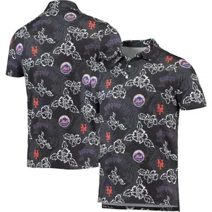 Reyn Spooner New York Mets Performance Polo - Black