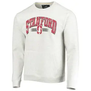 LEAGUE COLLEGIATE WEAR Heathered Gray Stanford Cardinal Upperclassman Pocket Pullover Sweatshirt