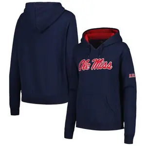 STADIUM ATHLETIC Ole Miss Rebels Big Logo Pullover Hoodie - Navy