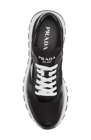 Prada Prax 1 Mixed Media Sneakers - Nero
