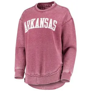 PRESSBOX Arkansas Razorbacks Vintage Wash Pullover Sweatshirt