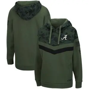 COLOSSEUM Camo Alabama Crimson Tide Oht Military Appreciation Extraction Chevron Pullover Hoodie - Olive