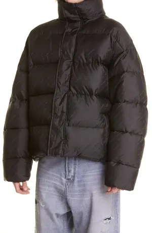 Balenciaga Logo Jacquard Puffer Jacket