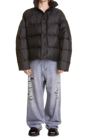 Balenciaga Logo Jacquard Puffer Jacket