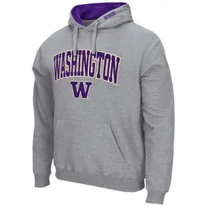 COLOSSEUM Washington Huskies Arch & Logo 3.0 Pullover Hoodie
