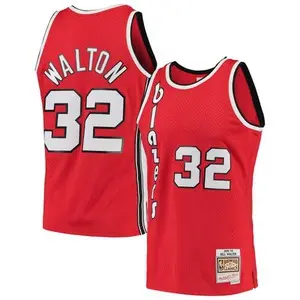 Mitchell & Ness Bill Walton Portland Trail Blazers 1976/77 Hardwood Classics Swingman Jersey - Red
